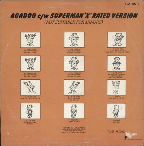 Black Lace (UK) Agadoo UK 12" vinyl single (12 inch record / Maxi ...
