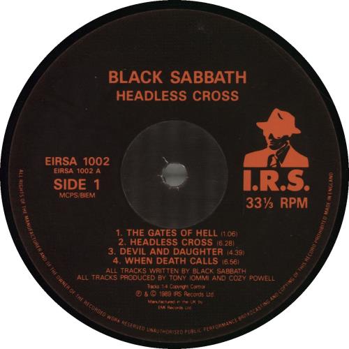Black Sabbath Headless Cross UK vinyl LP album (LP record) (245196)