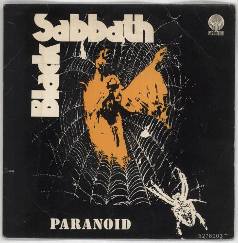 Black Sabbath Paranoid Singel Black Sabbath Paranoid Vertigo Record