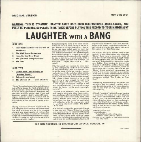Blaster Bates Laughter With A Bang UK vinyl LP album (LP record) (723816)