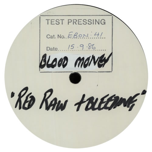 Blood Money Red Raw And Bleeding! - Test Pressing UK vinyl LP album (LP ...