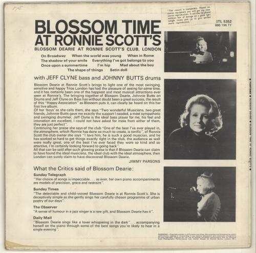 Blossom Dearie Blossom Time At Ronnie Scott's UK vinyl LP album (LP ...