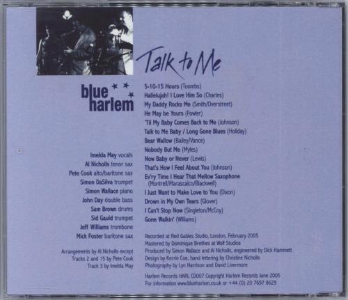 Blue Harlem Talk To Me UK CD album (CDLP) (818477)