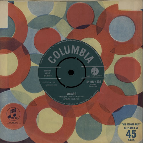 Bobby Rydell Volare UK 7" vinyl single (7 inch record / 45) (570325)