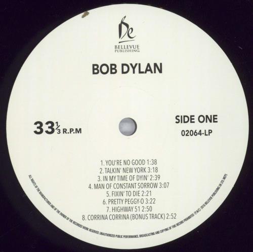 Bob Dylan Bob Dylan - 180g UK vinyl LP album (LP record) (832049)