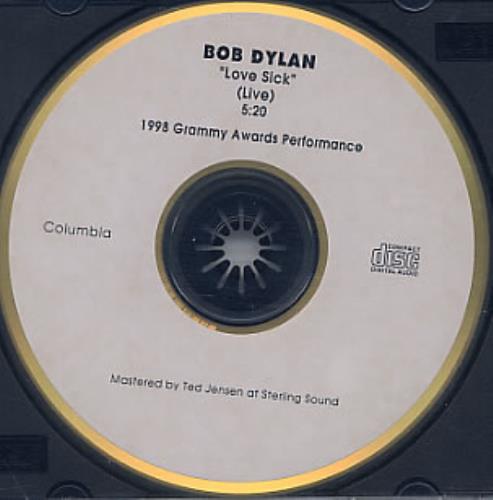 Bob Dylan Love Sick - Live US Promo CD-R acetate (112161)