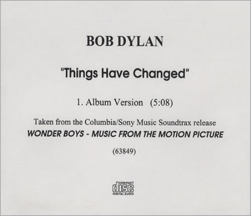 Bob Dylan Things Have Changed US Promo CD-R acetate (202167)