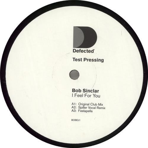 Bob Sinclar I Feel For You UK Promo 12" vinyl single (12 inch record ...