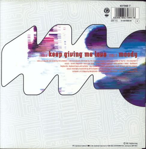 Bomb The Bass Keep Giving Me Love UK 7" vinyl single (7 inch record ...