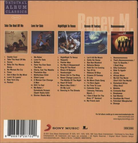Boney M Original Album Classics UK 5-CD album set (747717)