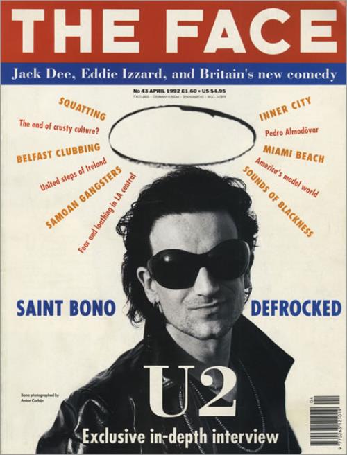 Bono The Face UK magazine (433213) APRIL 1992