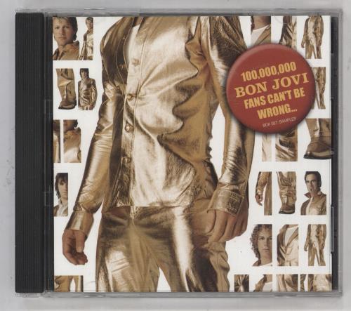 Bon Jovi 100,000,000 Bon Jovi Fans Can't Be Wrong Box Set Sampler US Promo CD album (CDLP) (309674)