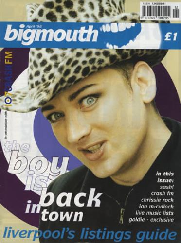 Boy George Bigmouth - April 1998 UK magazine (385058) APRIL 1998