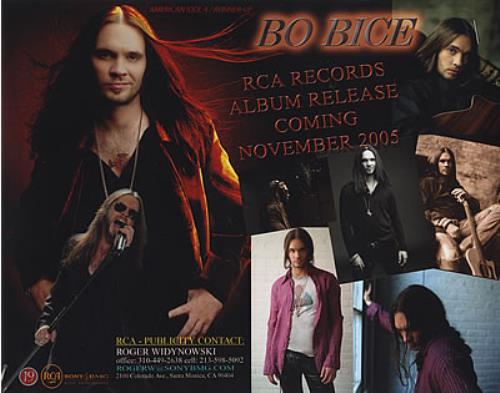 Bo Bice The Real Thing US Promo media press pack (379158) PRESS PACK