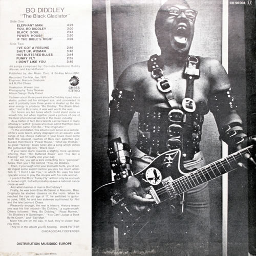 Bo Diddley The Black Gladiator French vinyl LP album (LP record) (550315)