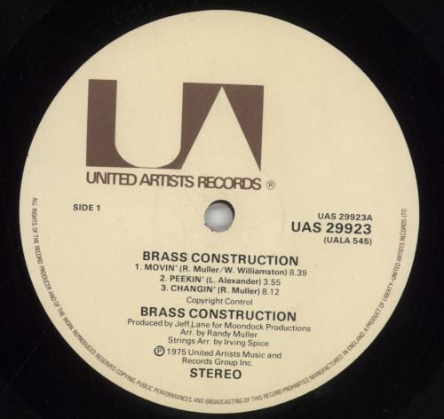 Brass Construction Brass Construction UK vinyl LP album (LP record ...