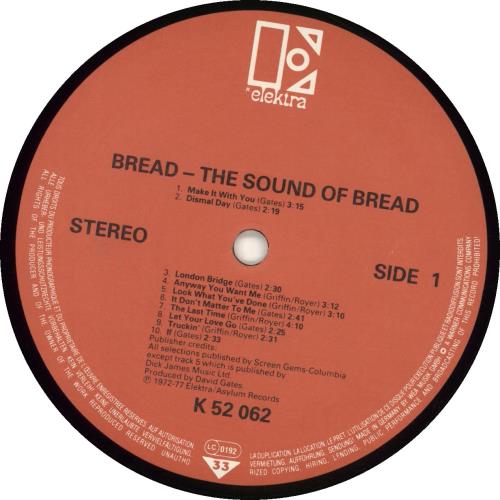 Bread The Sound Of Bread - 1st German vinyl LP album (LP record) (304363)