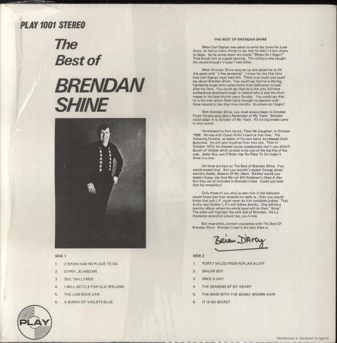 Brendan Shine The Best Of Brendan Shine UK vinyl LP album (LP record ...