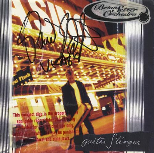 Brian Setzer Guitar Slinger - Autographed US Promo CD album (CDLP) (377832)