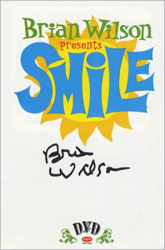 Brian Wilson Smile - Autographed DVD & CD Picture Sleeve US memorabilia ...