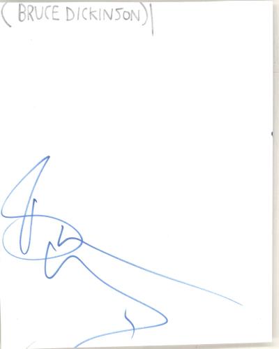 Bruce Dickinson Autograph UK memorabilia (715554) AUTOGRAPH