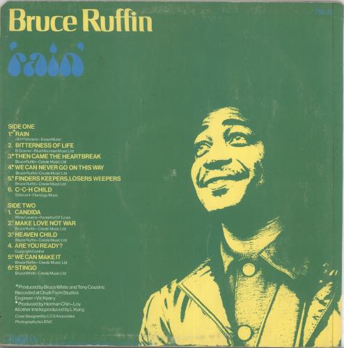 Bruce Ruffin Rain UK vinyl LP album (LP record) (728451)