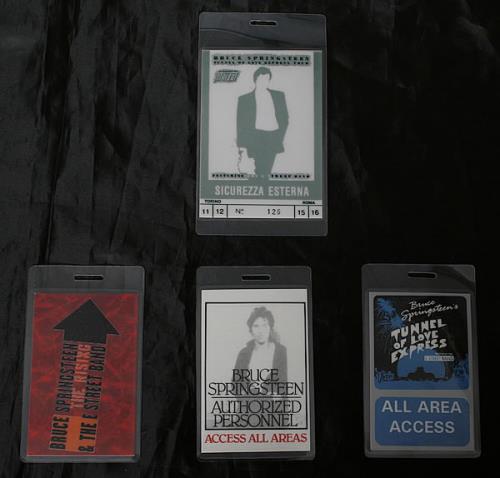 Bruce Springsteen Collection Of Tour Pass Laminates US Promo tour pass ...