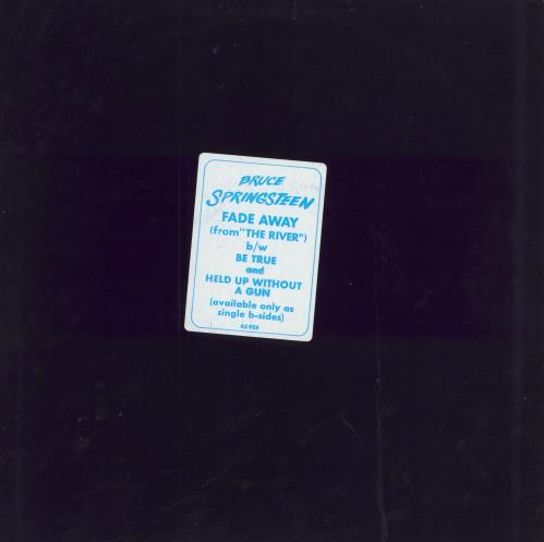 Bruce Springsteen Fade Away - Gold Promo Stamped US Promo 12" vinyl ...