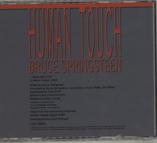 Bruce Springsteen Human Touch US Promo CD single (CD5 / 5") (9924)