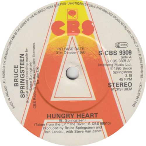 Bruce Springsteen Hungry Heart - A-Label + P/S UK Promo 7" vinyl single ...
