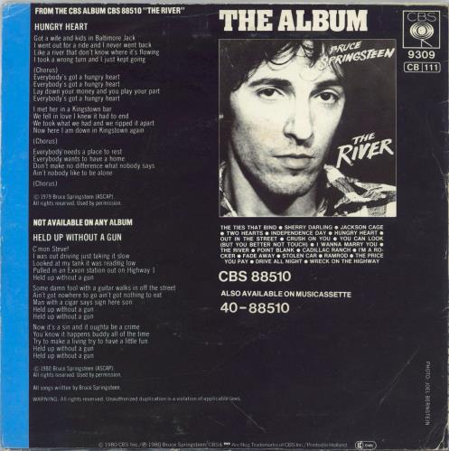 Bruce Springsteen Hungry Heart Dutch 7" vinyl single (7 inch record ...