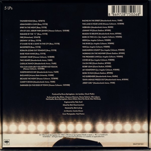 Bruce Springsteen Live 1975-85 - Sealed UK 5-CD album set (435390)