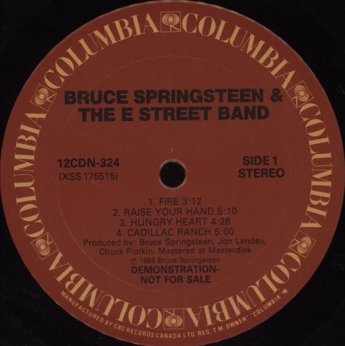 Bruce Springsteen Live 1975-85 Canadian Promo vinyl LP album (LP record ...