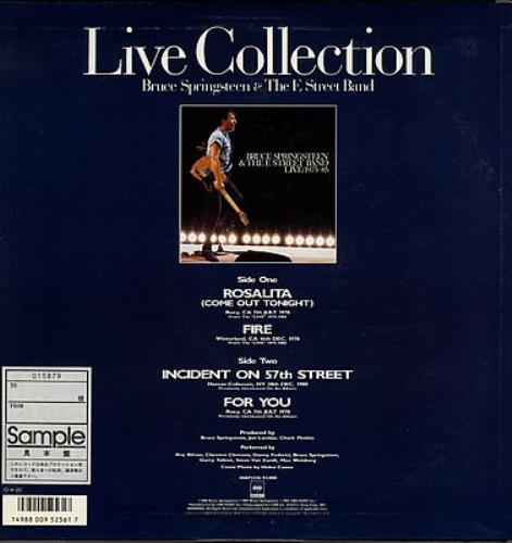 Bruce Springsteen Live Collection + Poster Japanese Promo 12" vinyl ...