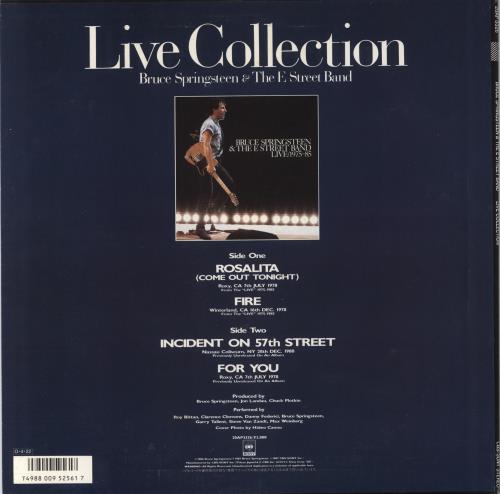 Bruce Springsteen Live Collection + Poster Japanese 12" vinyl single ...