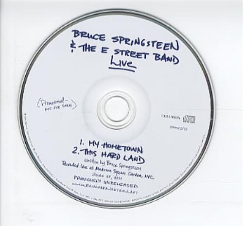 Bruce Springsteen Live Australian Promo CD single (CD5 / 5") (205214)