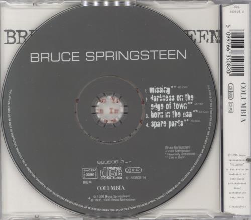 Bruce Springsteen Missing Austrian CD single (CD5 / 5") (72785)