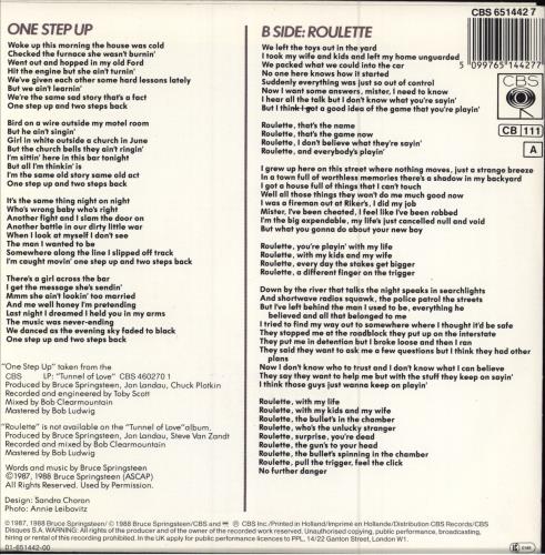 Bruce Springsteen One Step Up Dutch 7" vinyl single (7 inch record / 45 ...