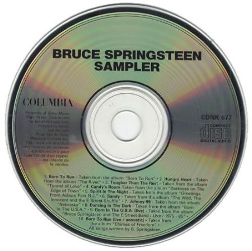 Bruce Springsteen Sampler Canadian Promo CD album (CDLP) (14064)