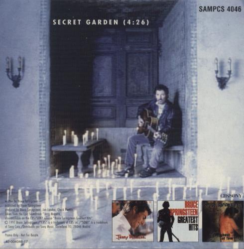 Bruce Springsteen Secret Garden Spanish Promo CD single (CD5 / 5") (95505)