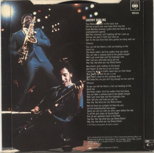 Bruce Springsteen Sherry Darling UK 7" vinyl single (7 inch record / 45 ...