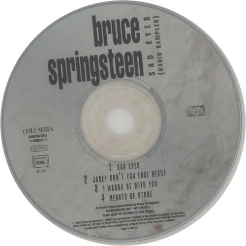 Bruce Springsteen Tracks Radio Sampler Austrian Promo CD single (CD5 ...