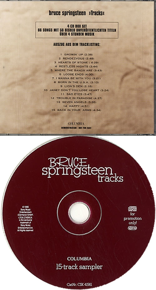 Bruce Springsteen Tracks Sampler US Promo CD album (CDLP) (126644)