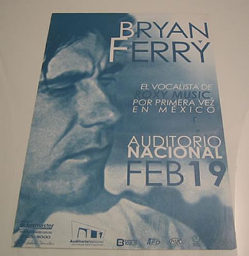 Bryan Ferry Auditorio Nacional Mexican Promo poster (348266)
