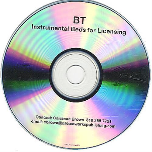 BT Instrumental Beds For Licensing US Promo CD-R acetate (384330)