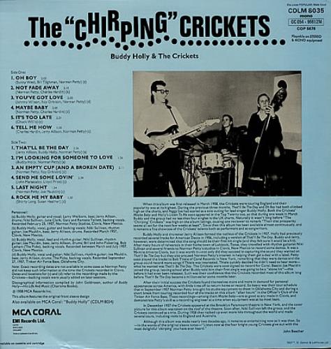 Buddy Holly The 'Chirping' Crickets UK vinyl LP album (LP record) (362948)