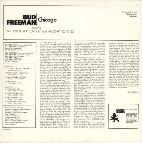 Bud Freeman Chicago Dutch vinyl LP album (LP record) (706479)