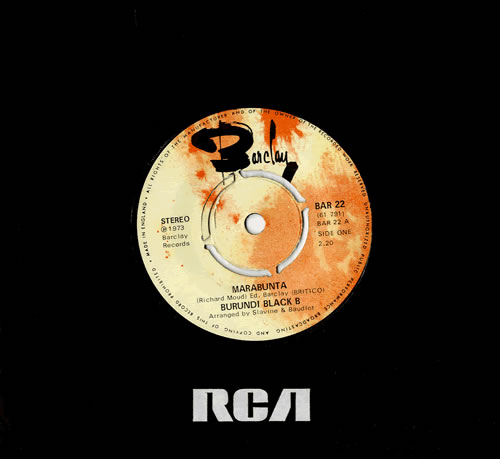 Burundi Black Marabunta UK 7" vinyl single (7 inch record / 45) (564505)