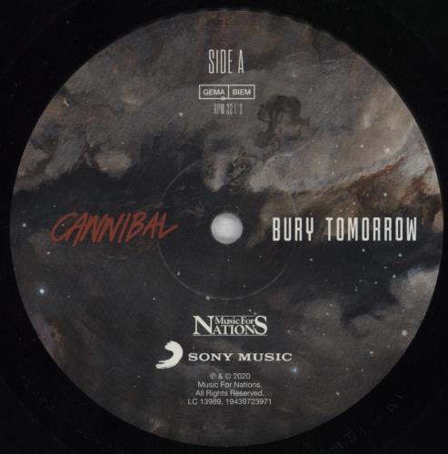Bury Tomorrow Cannibal UK vinyl LP album (LP record) (794984)