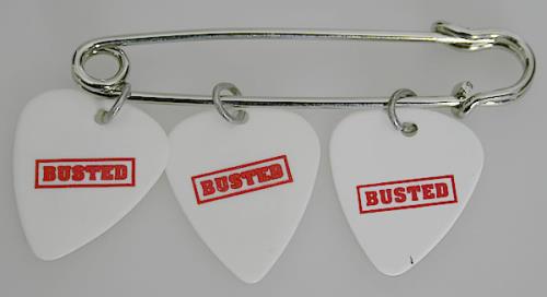 Busted Safety Pin with white plectrums UK Promo memorabilia (246035 ...